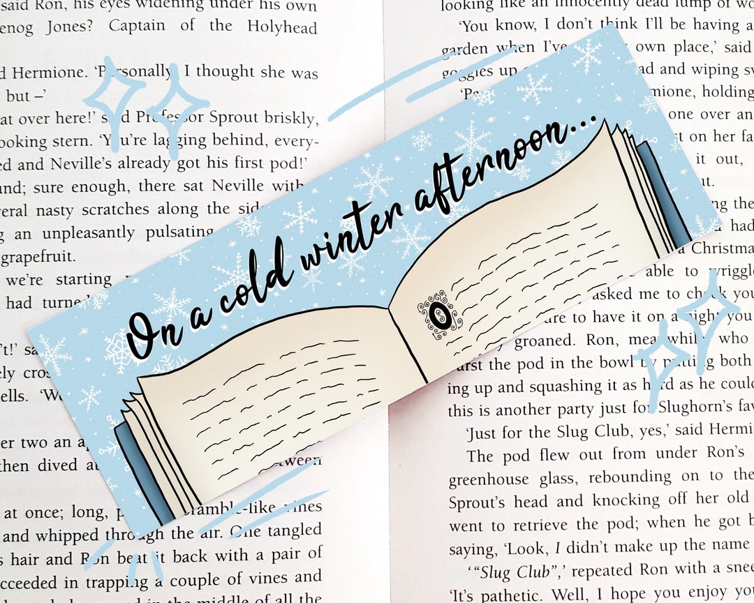 Winter Themed Bookmark Cozy Cold Wonderland Theme Digital Art Bookish ...