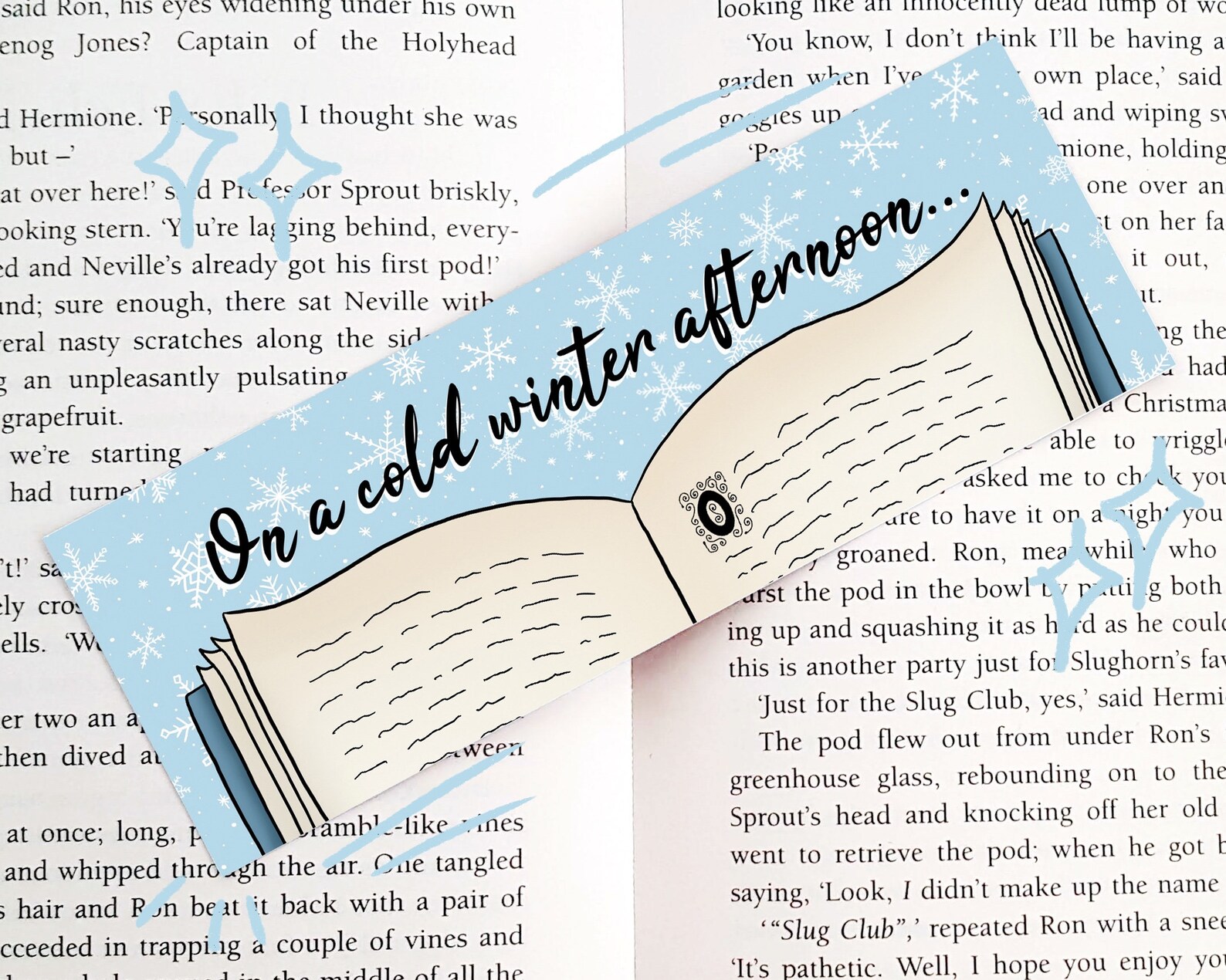 Winter Themed Bookmark Cozy Cold Wonderland Theme Digital | Etsy