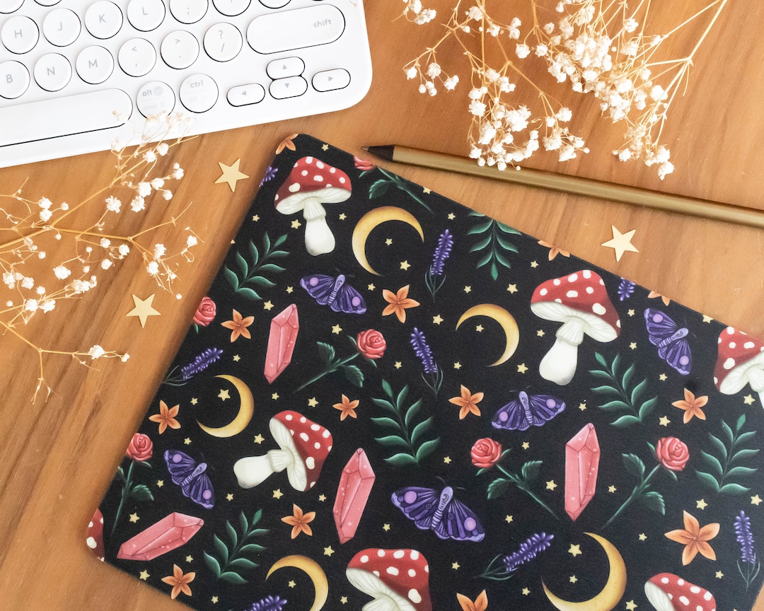 Mouse Pad - Woodland Magic - Toadstool Flowers Nature Forest Whimsical ...