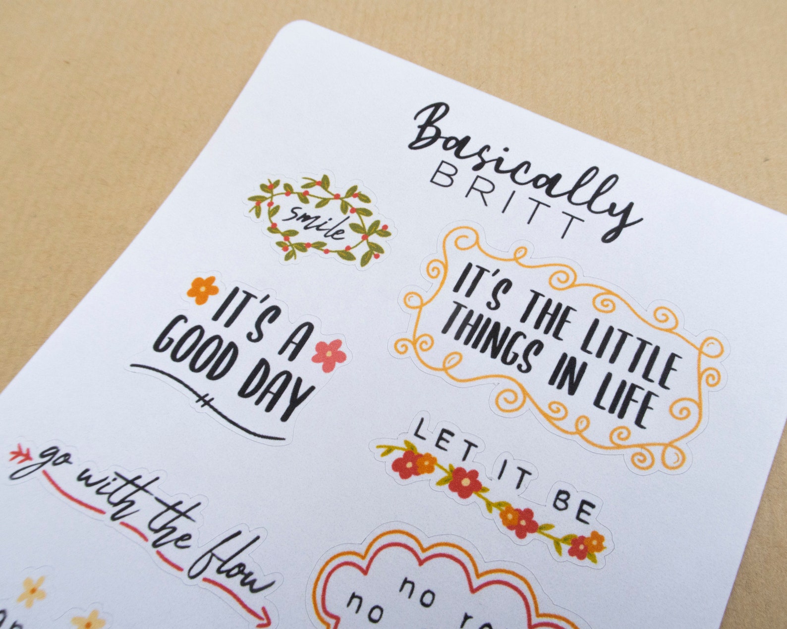 Inspirational Quotes Stickersheet Bullet Journal Quote - Etsy