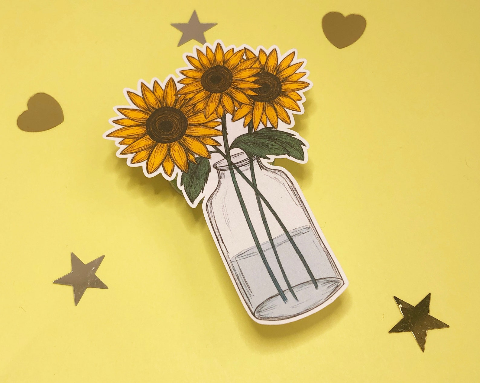 3 Flower Stickers // 8cm Sticker // Botanical Stickers // Set - Etsy