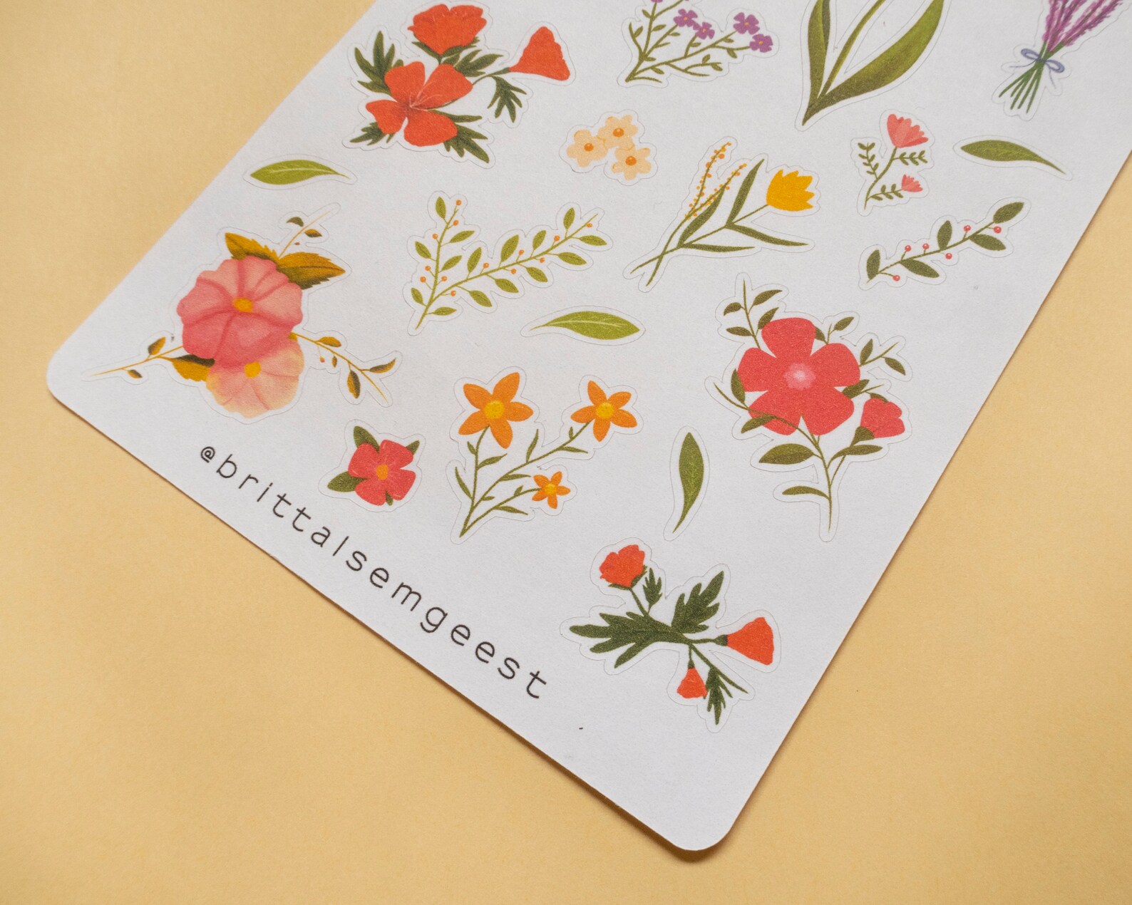 Flowers Stickersheet // Bullet Journal Floral Stickers Cute - Etsy