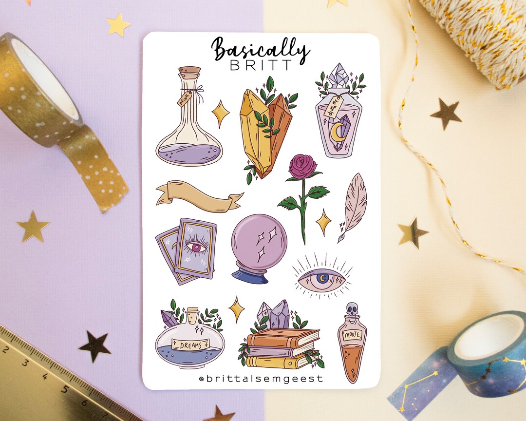 Magical Witchy - Stickersheet // Bullet Journal Witchy Stickers, Cute ...