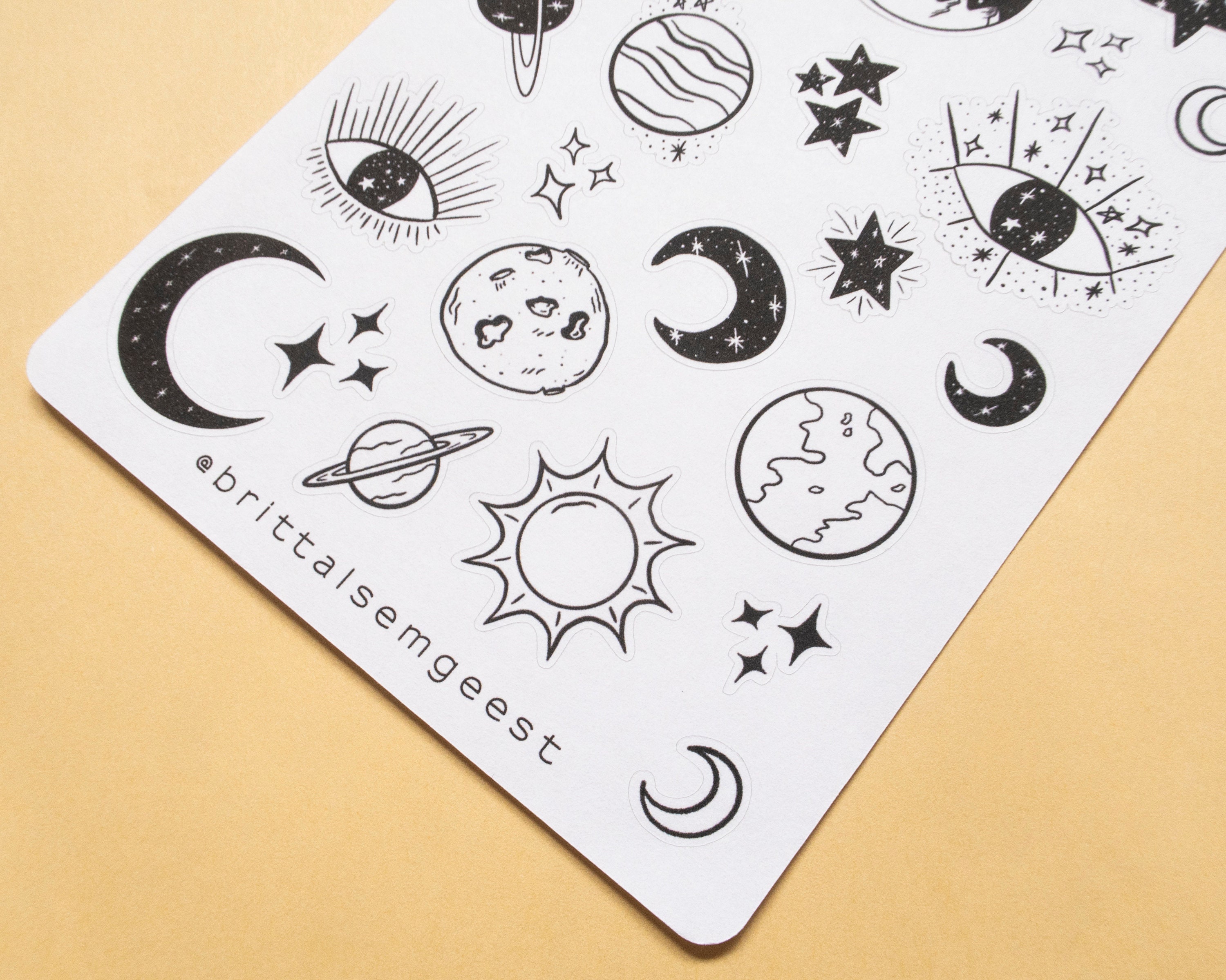 Embellishments Galaxy Animals Bujo Sticker 2867 Space Silhouettes ...