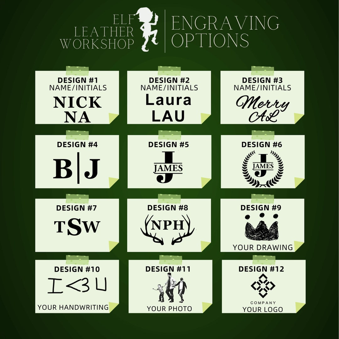 Personalization on Leather Products - Laser Engraving or Hot Seal ...