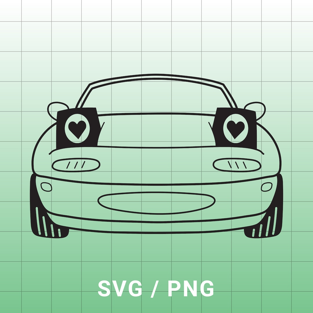 Mazda Miata Heart Eyes - SVG/PNG - Cricut - Silhouette - Digital File ...