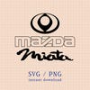 MX-5 Miata (ND) Silhouette Vector File - Etsy Canada