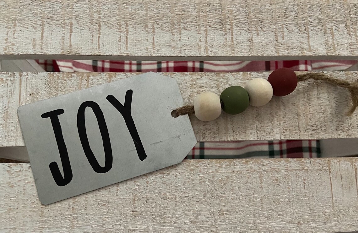 Galvanized Rae Dunn Inspired Metal Ornament Tag - Etsy