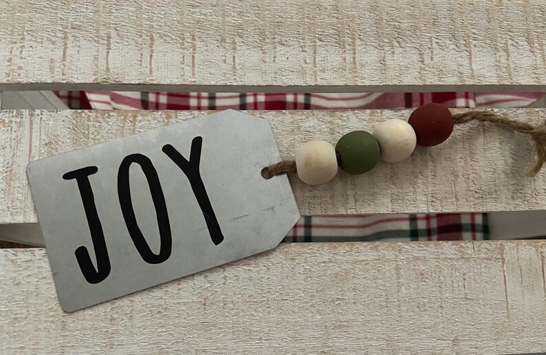 Galvanized Rae Dunn Inspired Metal Ornament Tag - Etsy