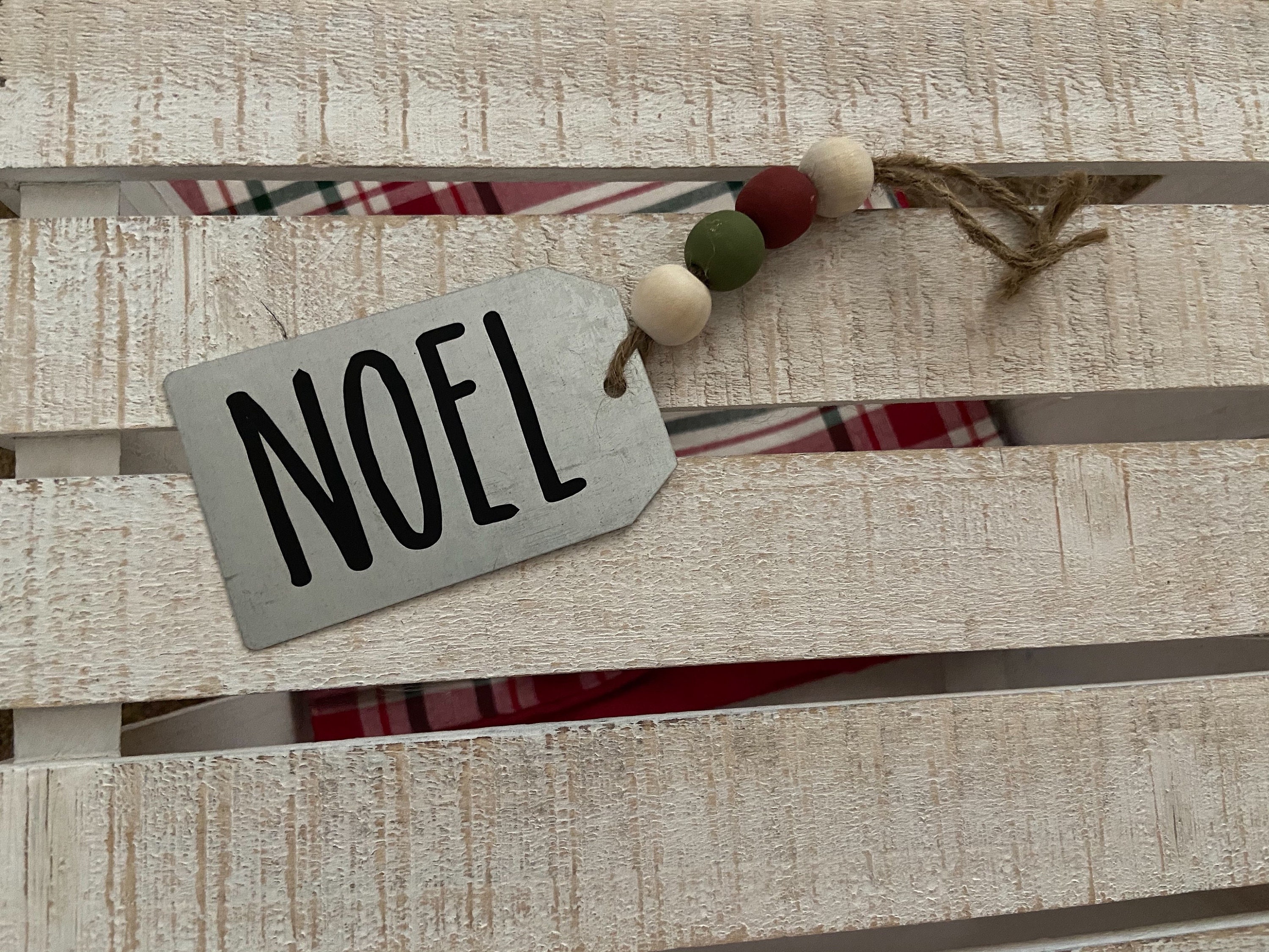 Galvanized Rae Dunn Inspired Metal Ornament Tag - Etsy