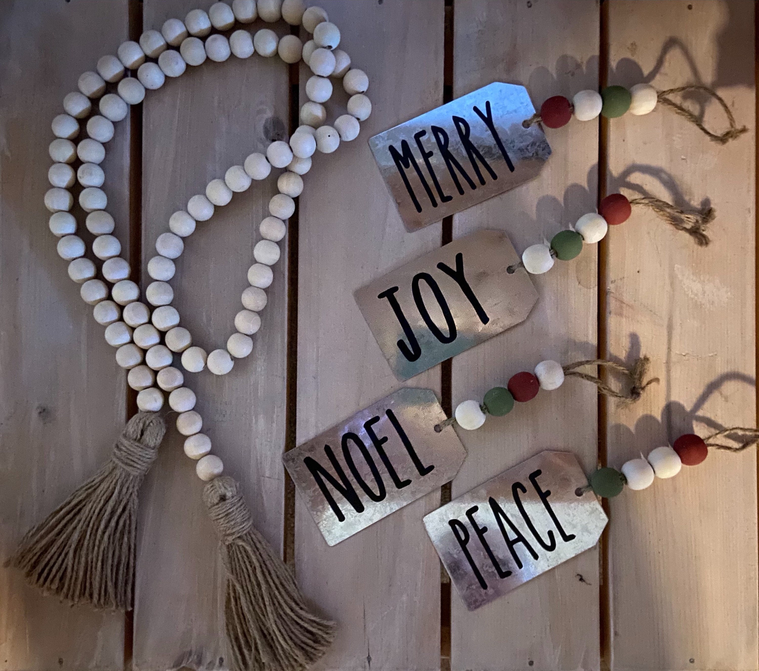 Galvanized Rae Dunn Inspired Metal Ornament Tag - Etsy