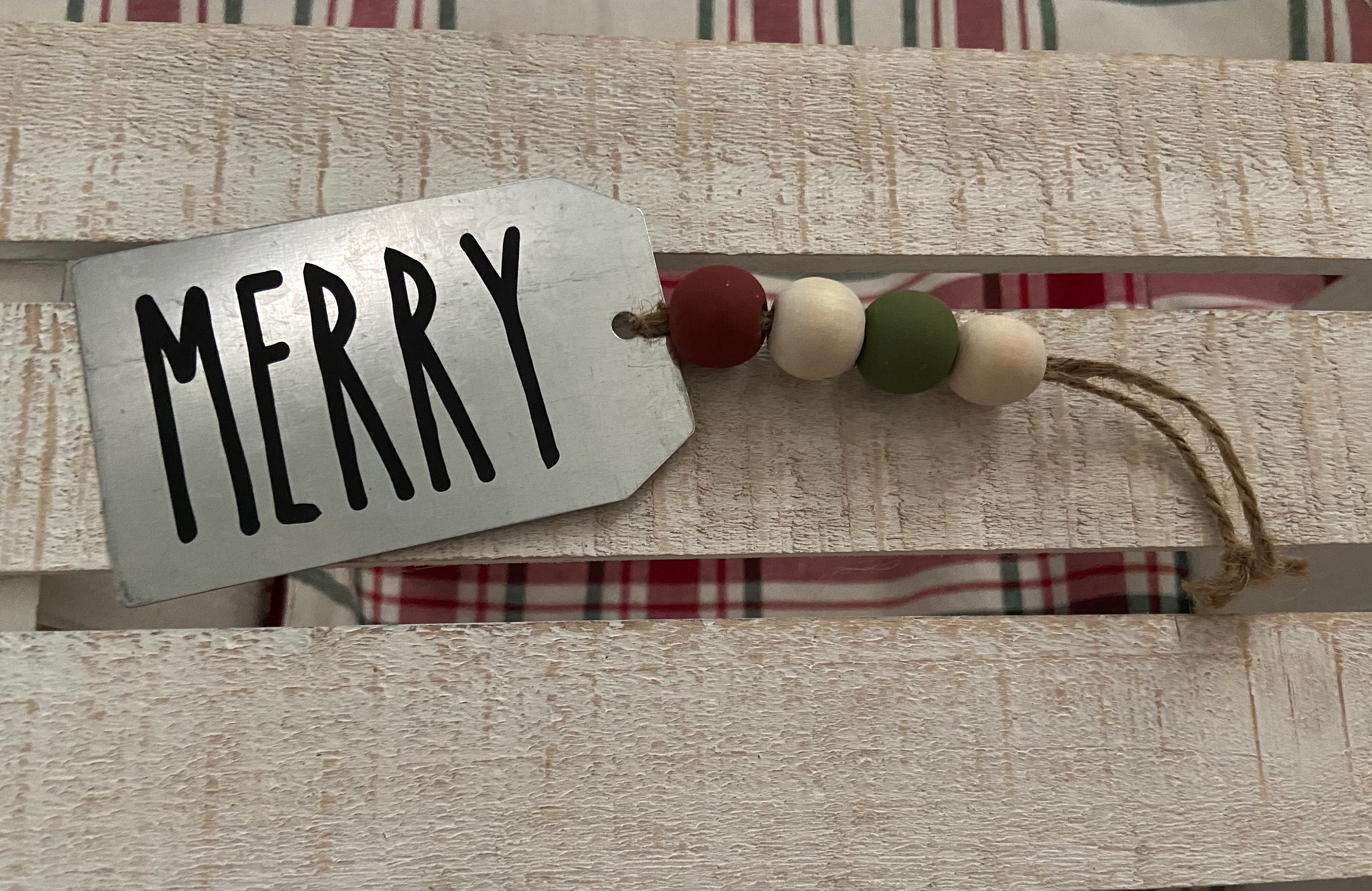 Galvanized Rae Dunn Inspired Metal Ornament Tag - Etsy