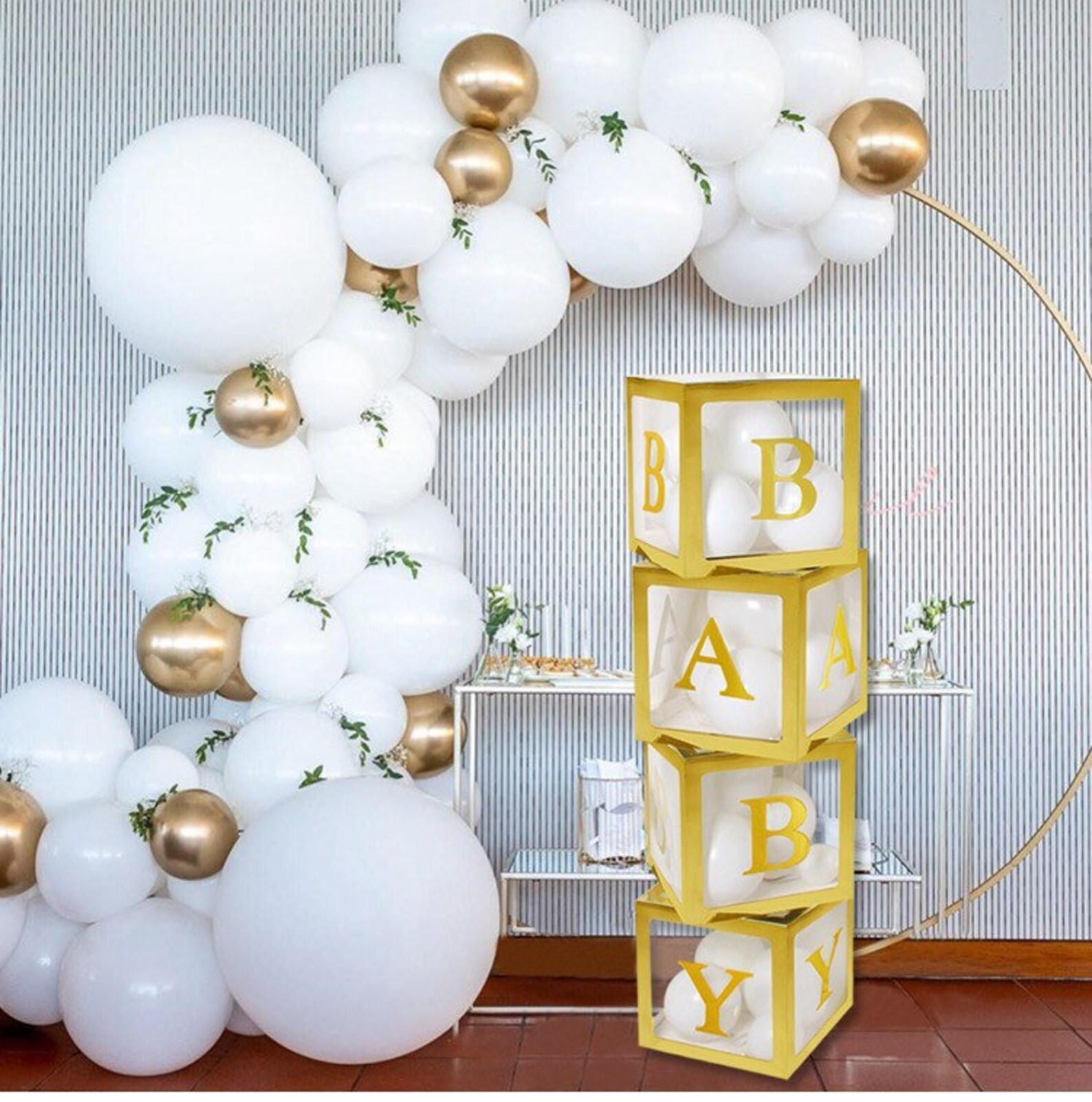 Baby Boxes Cube Transparent Balloons Clear Baby Shower Gender - Etsy