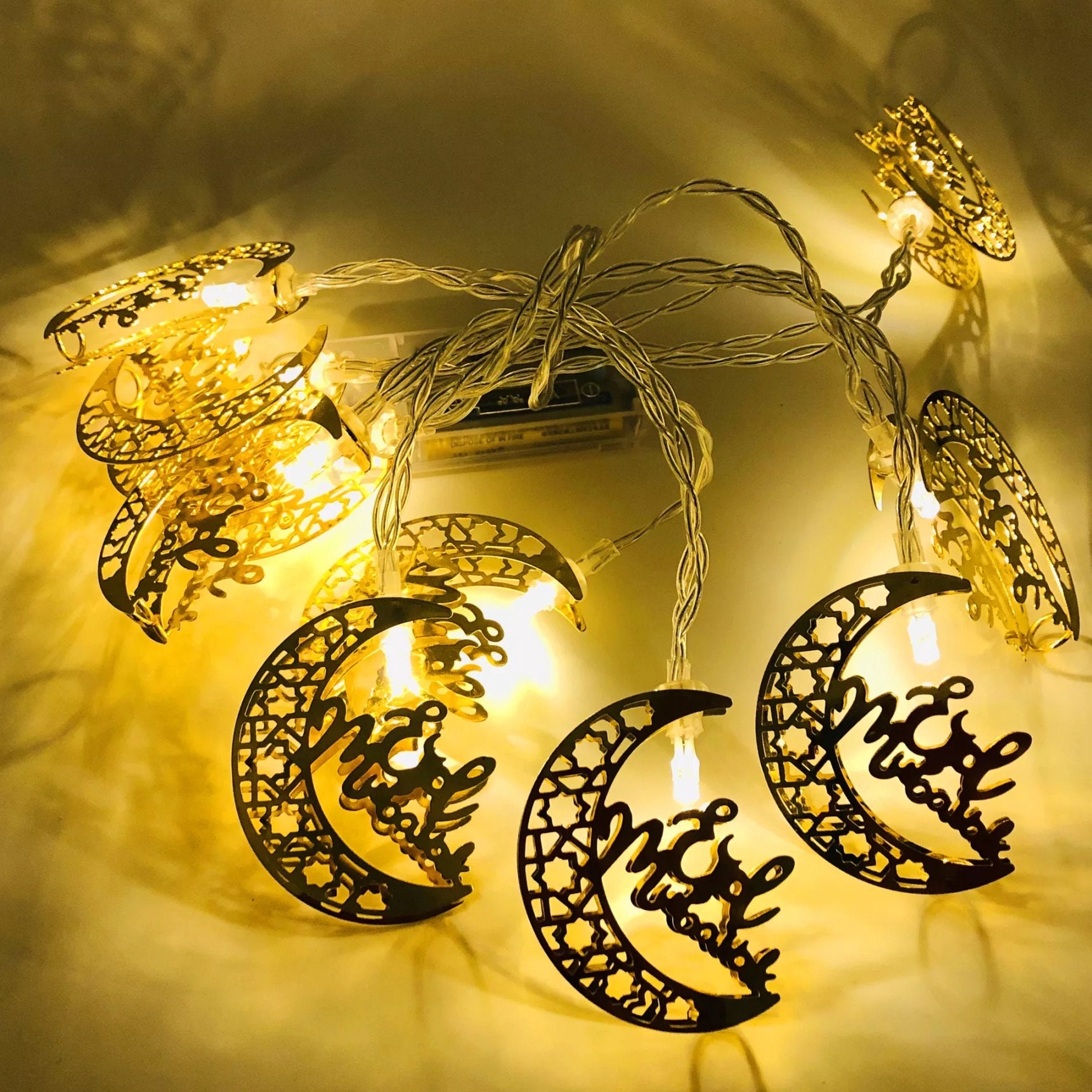 Ramadan Eid Lights Decorations Eid Kareem Mubarak Banner Lights ...