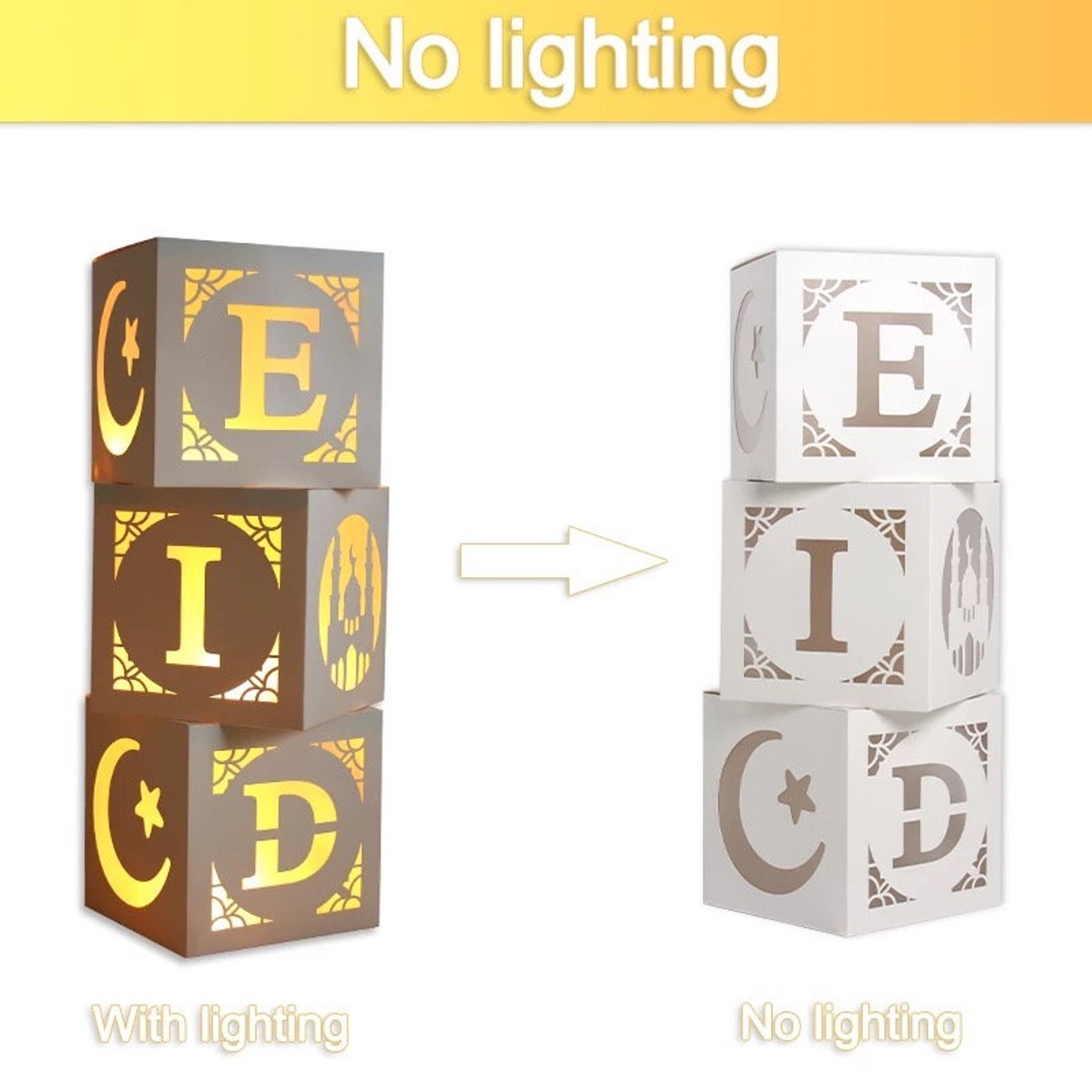 Ramadan Eid Mubarak Decorations Boxes Cube Balloons Clear - Etsy