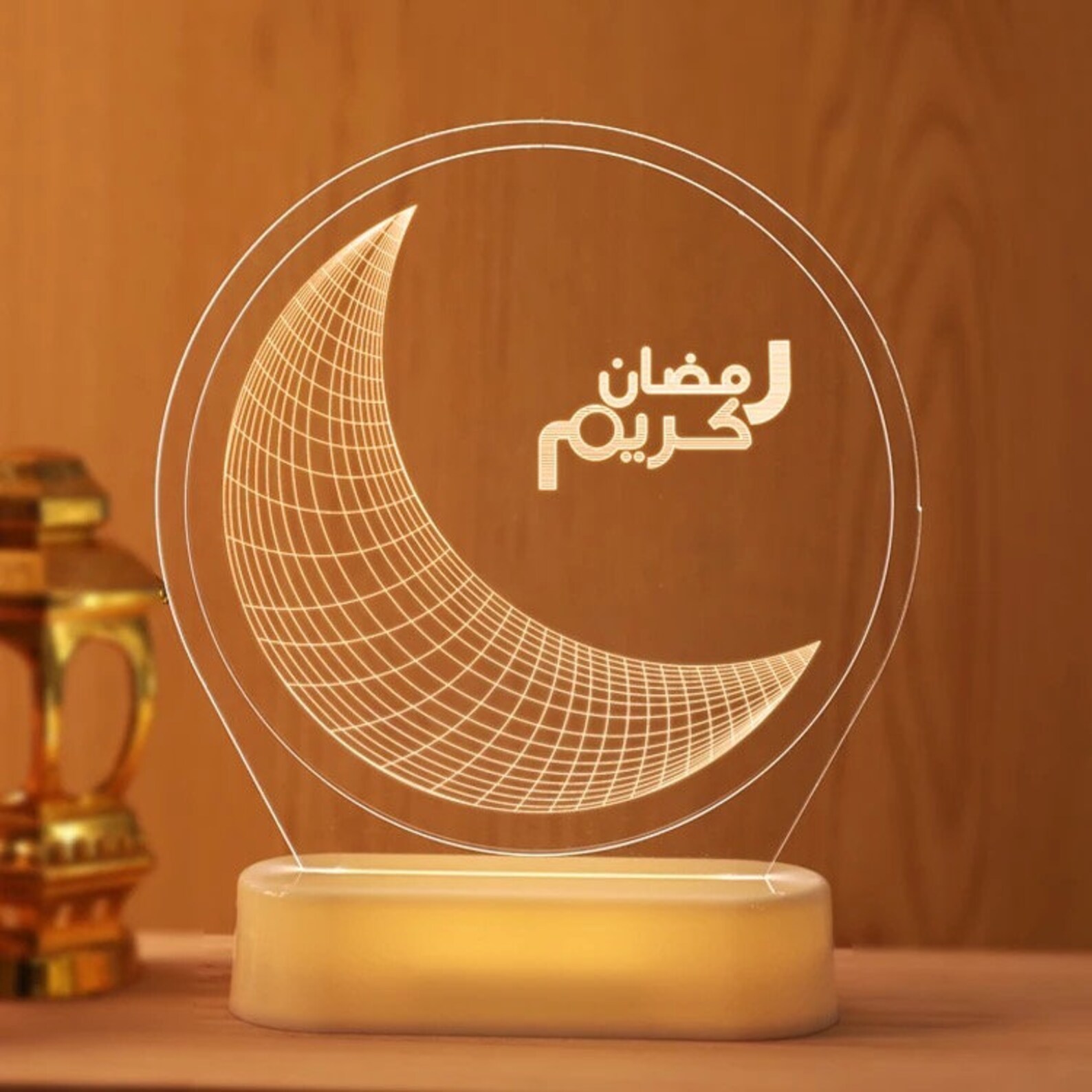 Ramadan Mubarak Kareem Decorations LED Lights Window Hanging Ornament ...