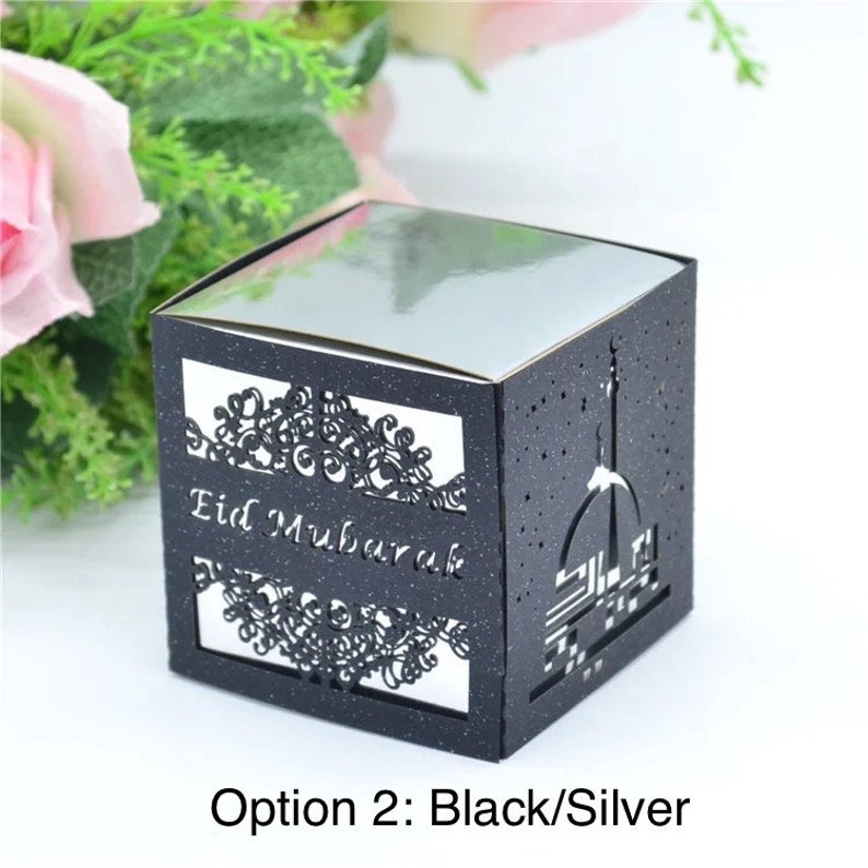 10 Ramadan Eid Mubarak Favour Box Decoration Lolly Gift Boxes ...
