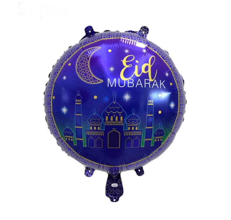 Eid Mubarak Balloons Decorations Banner Star Moon Foil Balloon - Etsy