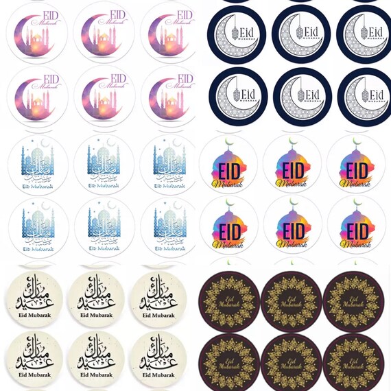Eid Mubarak Stickers Gift Tags Labels Decorations Craft Gift | Etsy