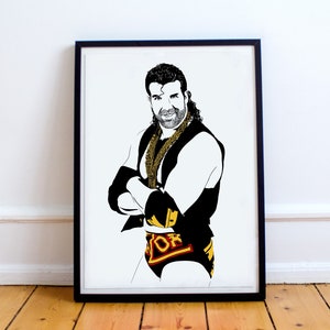 Razor Ramon Art Print - Original Poster of the Wrestler Scott Hall ...