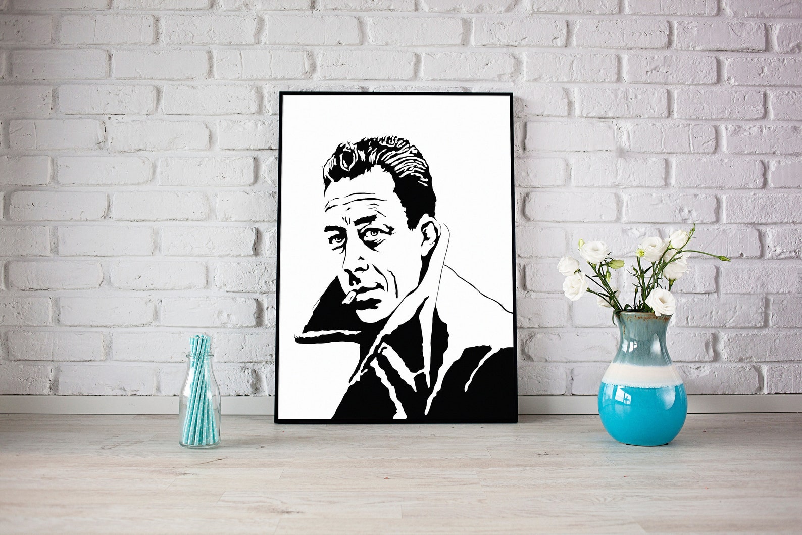 Albert Camus Art Print High-quality Illustration of the - Etsy