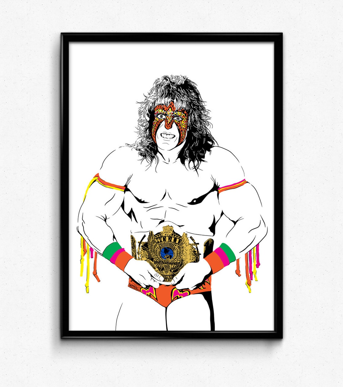 Ultimate Warrior Art Print Original Illustrationt of the | Etsy