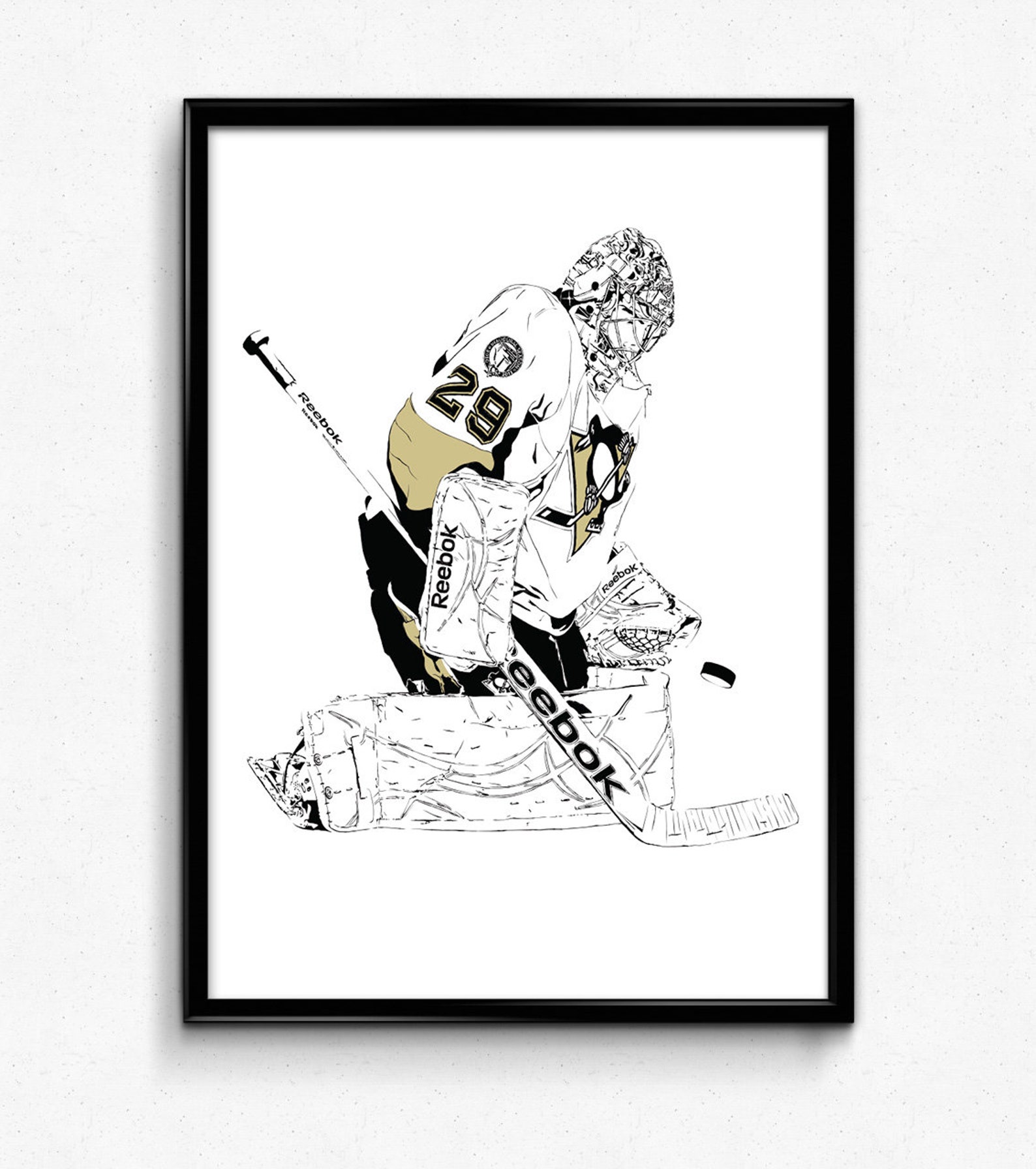 Marc Andre Fleury Art Print Awesome Illustration of the - Etsy