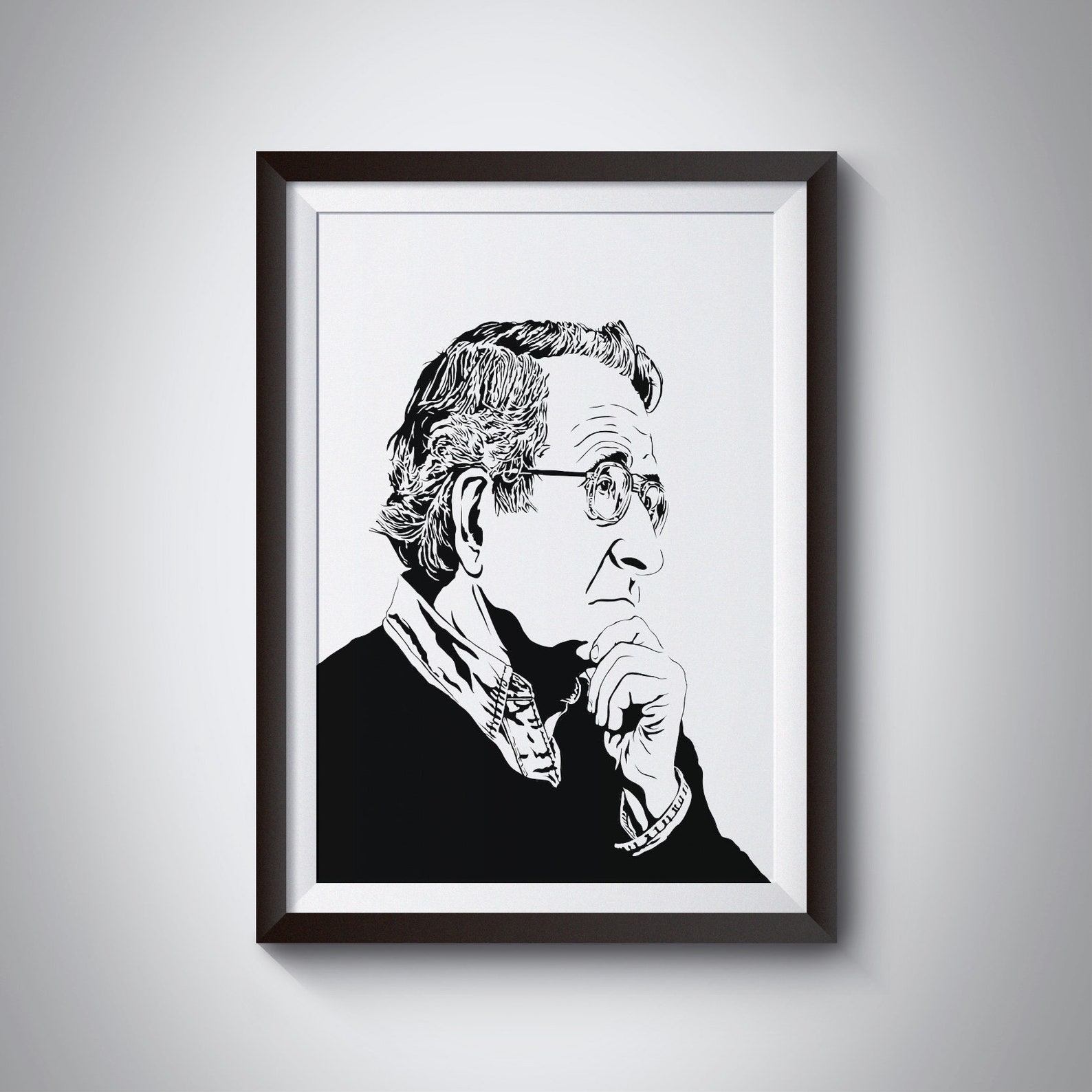 Noam Chomsky Print High-quality Art Print of the Liberal | Etsy