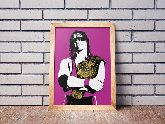 Bret Hart Art Print Awesome Poster of the Bret the Hitman - Etsy UK