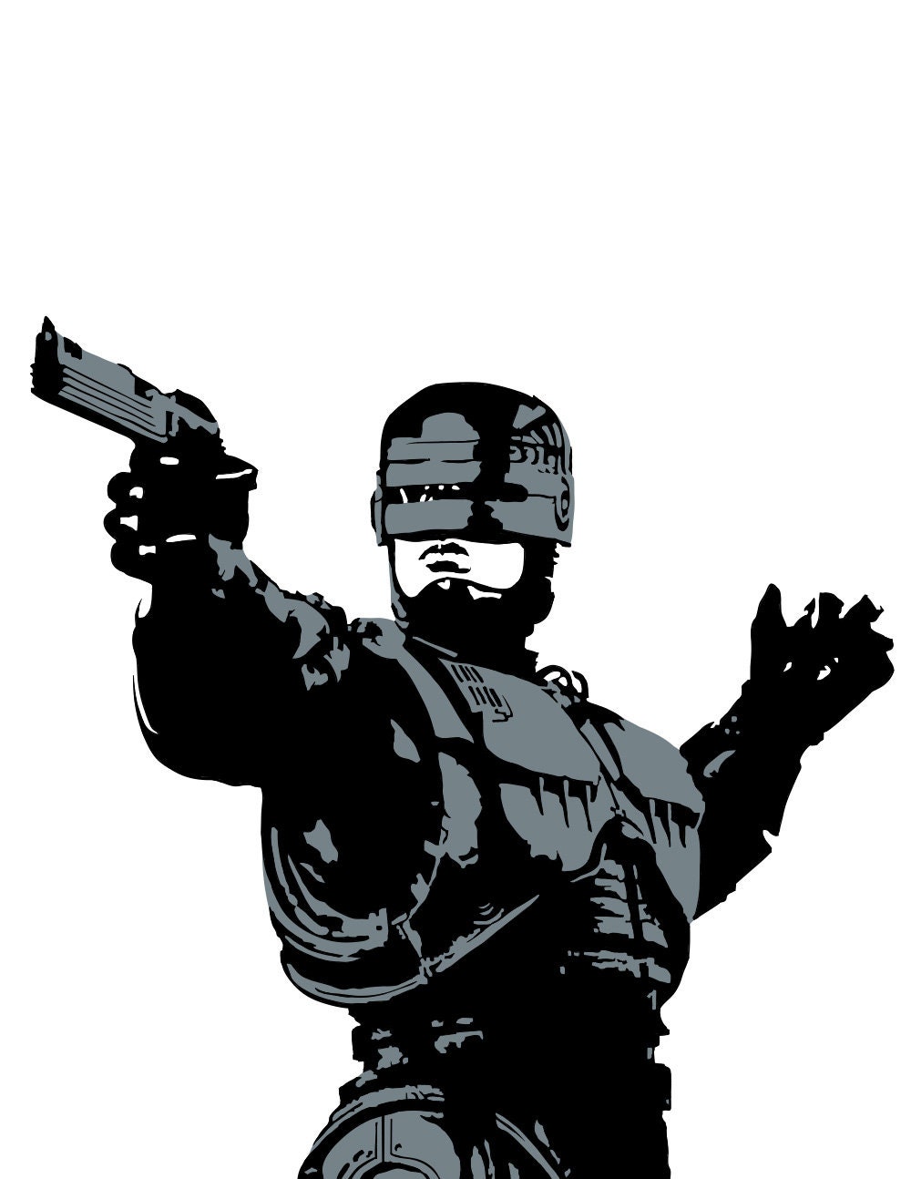 Robocop Art Print Illustration of New Detroit's Finest - Etsy