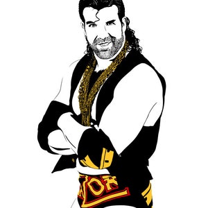 Razor Ramon Art Print - Original Poster of the Wrestler Scott Hall ...