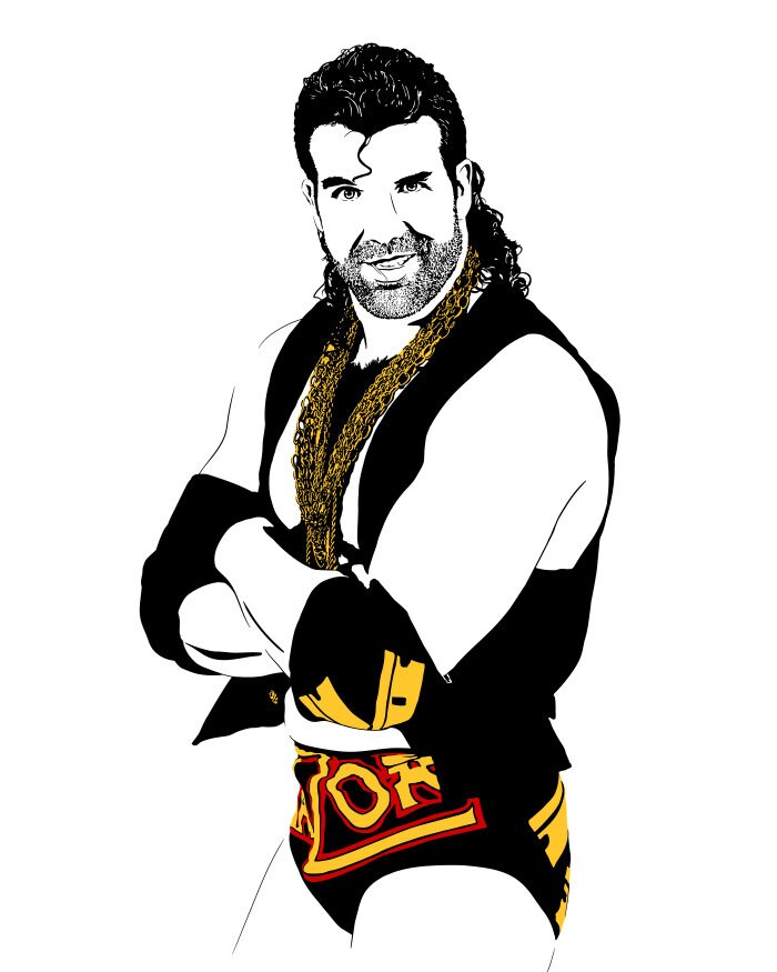 Razor Ramon Art Print Original Poster of the Wrestler Scott - Etsy