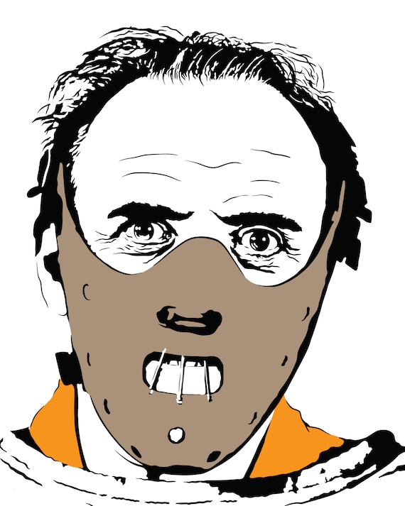 Hannibal Lecter Art Print Original Illustration Of The Etsy