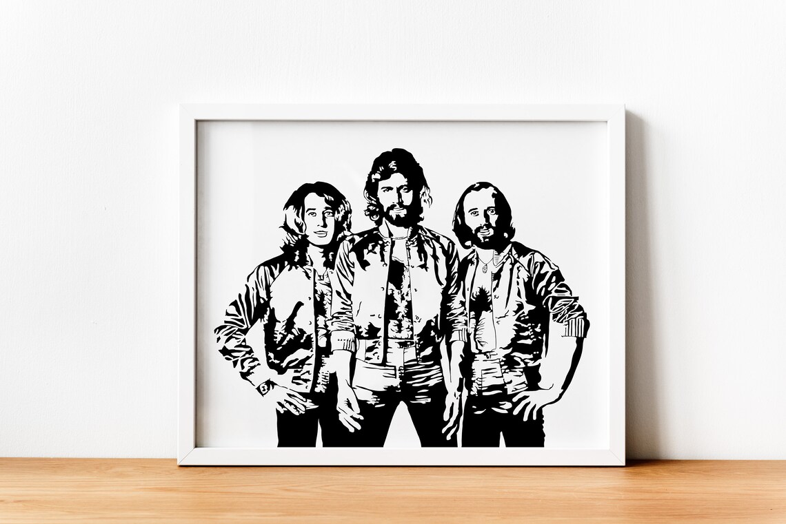 The Bee Gees Art Print Original Illustration of the Disco - Etsy Denmark