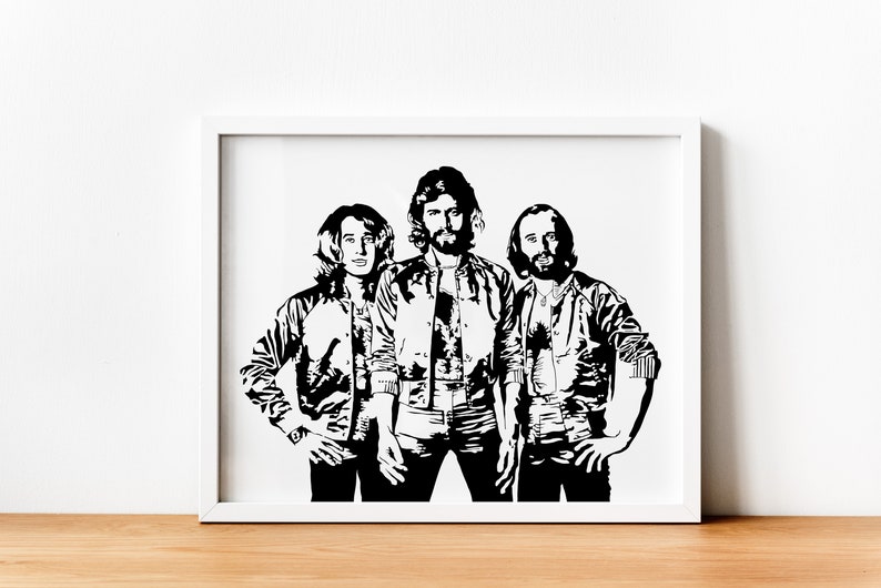 The Bee Gees Art Print Original Illustration of the Disco | Etsy