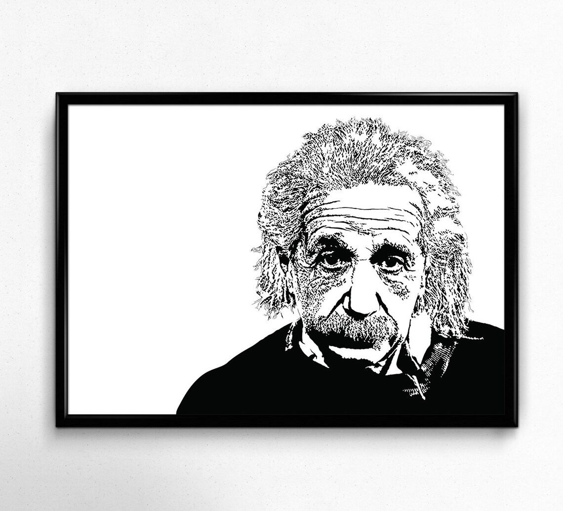 Albert Einstein Art Print High-quality Illustration of the - Etsy