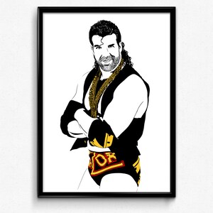 Razor Ramon Art Print - Original Poster of the Wrestler Scott Hall ...