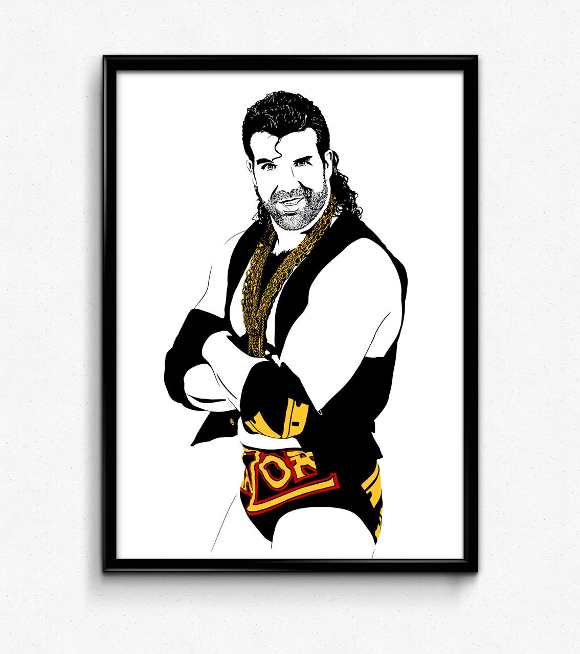 Razor Ramon Art Print Original Poster of the Wrestler Scott - Etsy