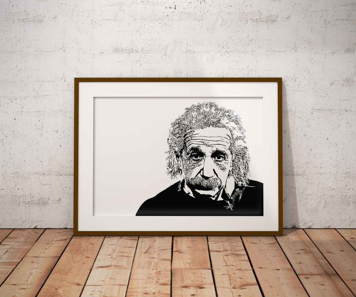 Albert Einstein Art Print High-quality Illustration of the - Etsy