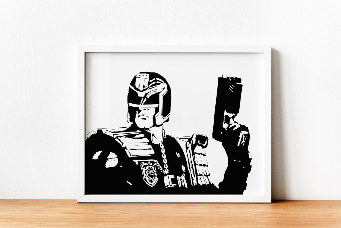 Judge Dredd Art Print Original Illustration of Sylvester | Etsy