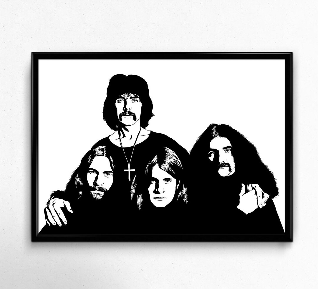 Black Sabbath Art Print - Original Illustration of the British Metal ...