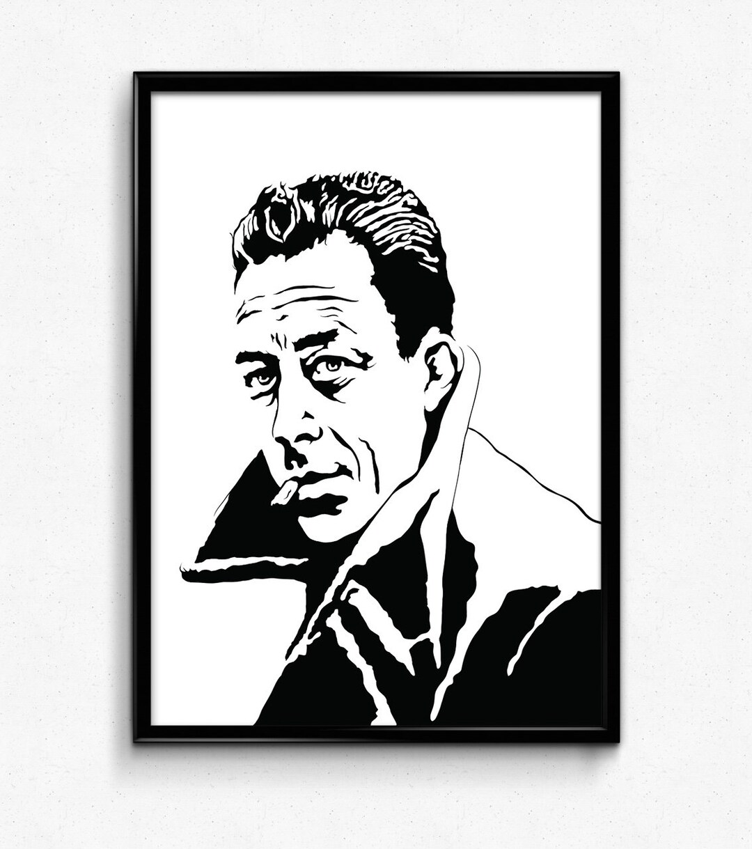 Albert Camus Art Print - High-quality Illustration of the Great French ...