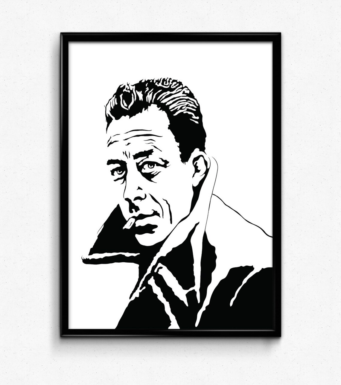 Albert Camus Art Print High-quality Illustration of the - Etsy