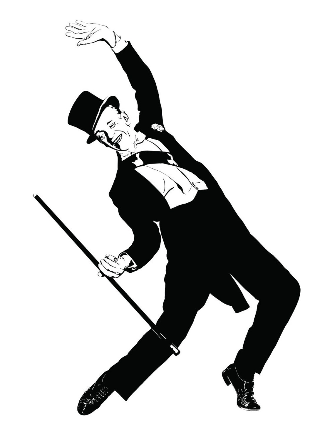 Fred Astaire Art Print - Original Illustration of the Old Hollywood ...
