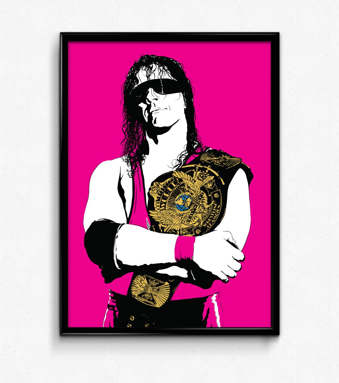 Bret Hart Art Print Awesome Poster of the Bret the Hitman - Etsy Canada