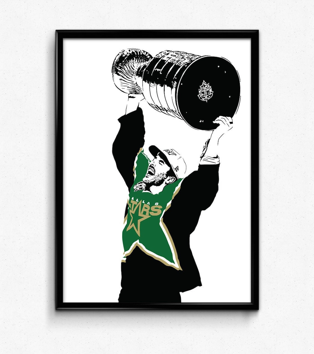Mike Modano Art Print - Original Illustration of the Dallas Stars ...