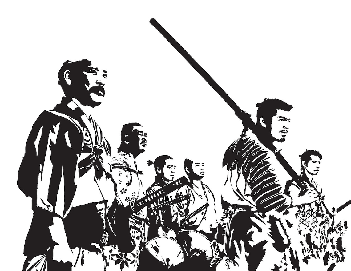 Seven Samurai Art Print Awesome Illustration of the Akira - Etsy