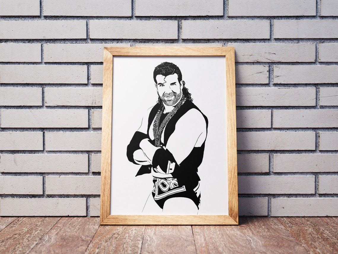 Razor Ramon Art Print Original Poster of the Wrestler Scott - Etsy