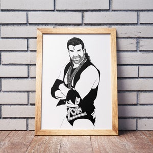 Razor Ramon Art Print - Original Poster of the Wrestler Scott Hall ...