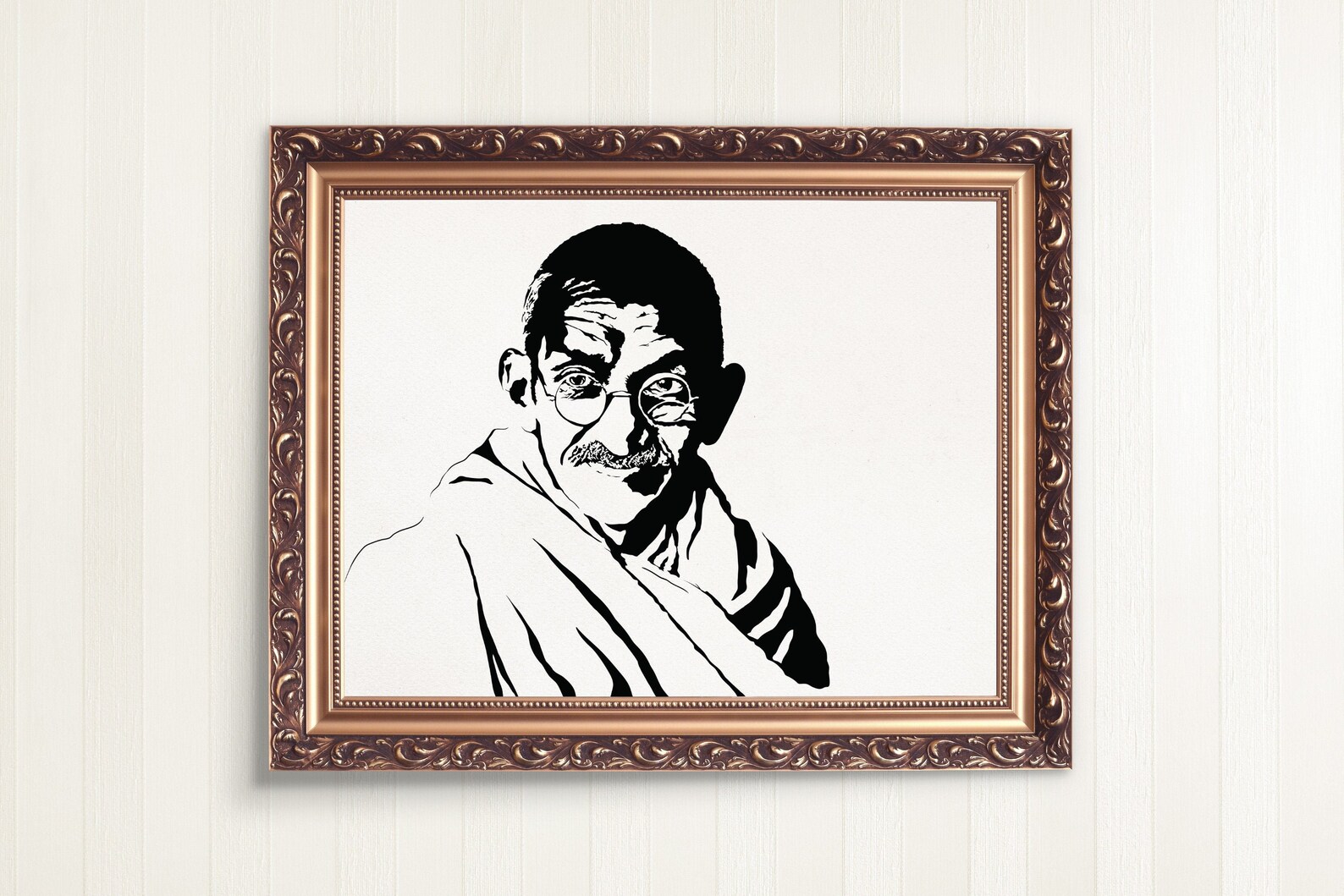 Mahatma Gandi Art Print Illustration of the Civil Rights | Etsy